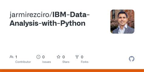 Github Jarmirezciroibm Data Analysis With Python