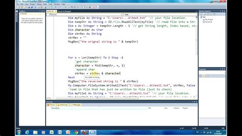 Read A Text File Reverses It And Write To File Youtube