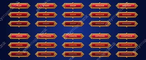 Cartoon Set Of Medieval Game Buttons Animation Set 이미지 1532829791 일러스트 무료 일러스트 아이콘 무료 아이콘