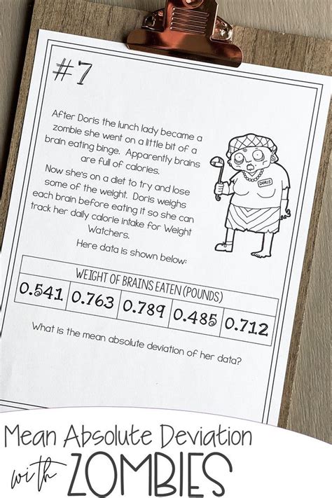 Mean Absolute Deviation Activity Halloween Math Math Amazing