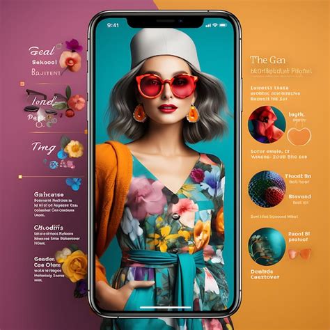 Premium Ai Image Mobile App Design Of Fashion Outfit Styling App Design Trendy Theme With Bold