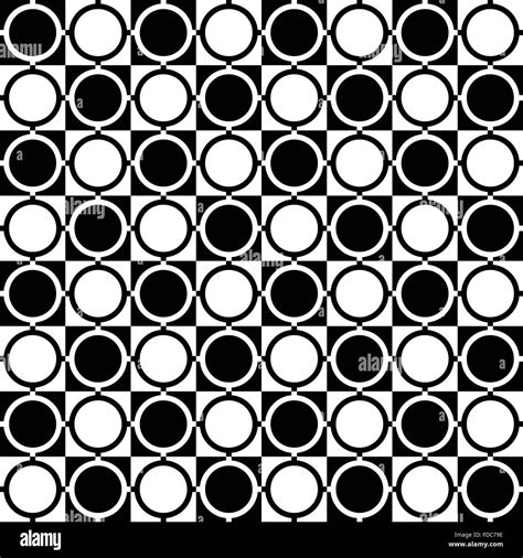Cellular Seamless Pattern With Connected Circles Reticulated Grid Mesh Of Circles Monochrome
