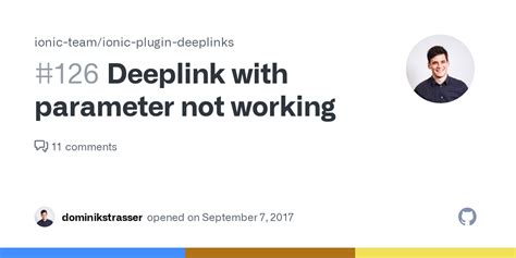 Deeplink With Parameter Not Working · Issue 126 · Ionic Teamionic Plugin Deeplinks · Github