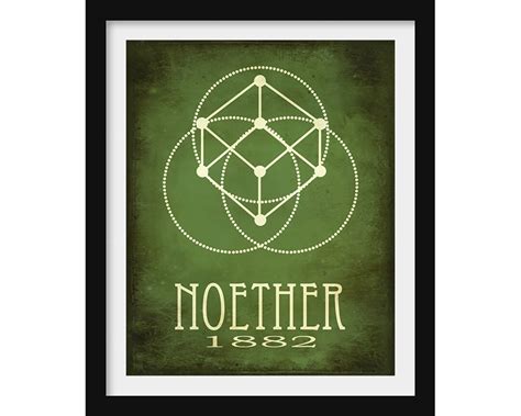 Emmy Noether Math Art Print Scientist In History Women In Stem Geometric Poster For Algebra