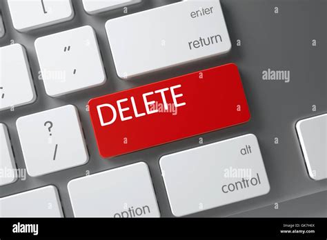 Keyboard With Red Key Delete Stock Photo Alamy