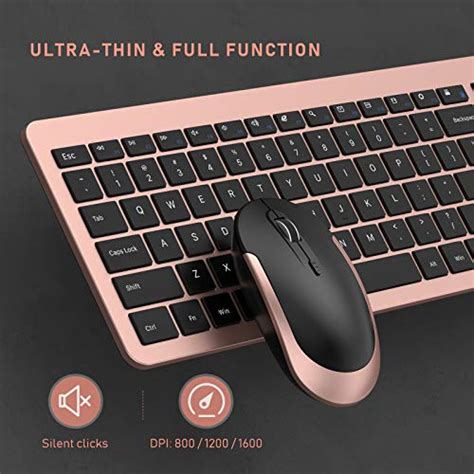 Seenda Rechargeable Wireless Keyboard Mouse Combo Full Size Cordless Keyboard And Mouse Sets With