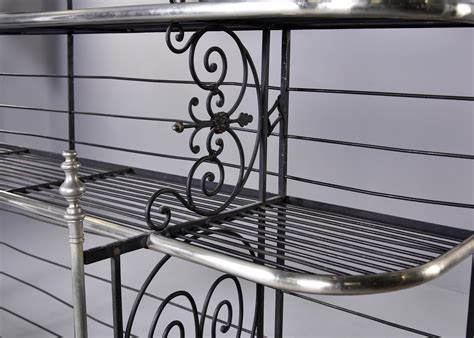 Extra Large 19th C French Iron And Brass Bakers Rack By Dubois Of Lyon