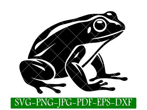 Frog Silhouette SVG DIY Frog Decal Cute Frog Graphic PDF Etsy