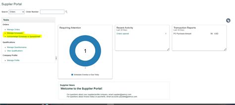 How To Disable The Manage Schedules Option In Supplier Portal — Cloud Customer Connect