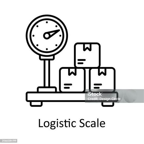 로지스틱 스케일 벡터 윤곽선 아이콘 디자인 그림입니다 흰색 배경의 제조 단위 기호 Eps 10 파일 규모에 대한 스톡 벡터 아트 및 기타 이미지 Istock