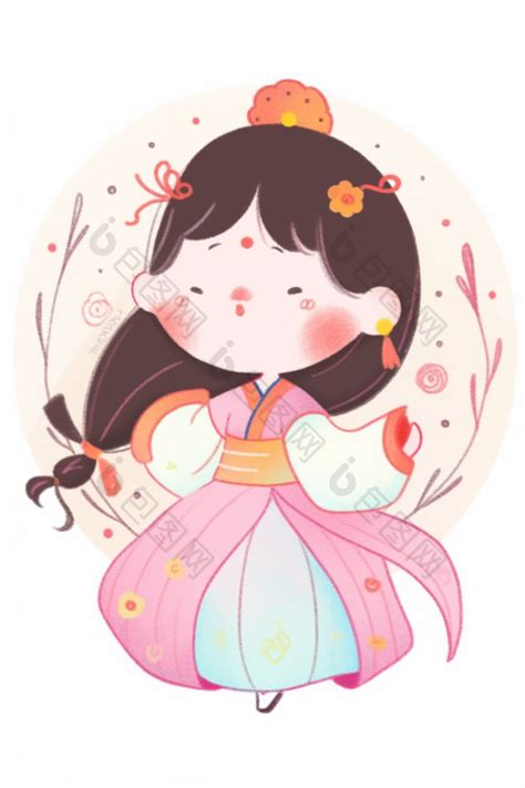 版汉服女孩人物png下载 包图网