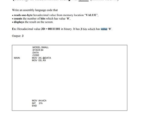 Write An Assembly Language Code That • Reads One Byte