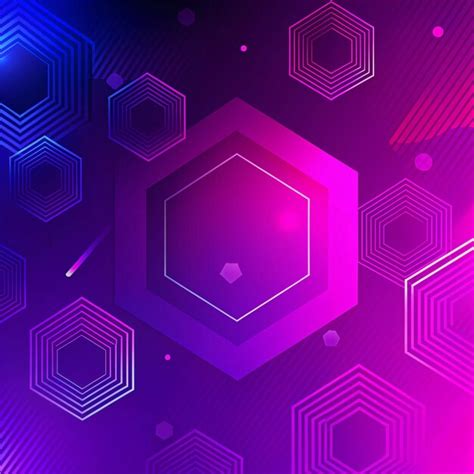 Gradient Abstract Hexagon Shapes Background Premium Ai Generated Image