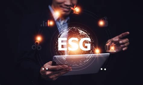Концепция Esg Человек значок Esg для окружающей среды социальной и управленческой концепции