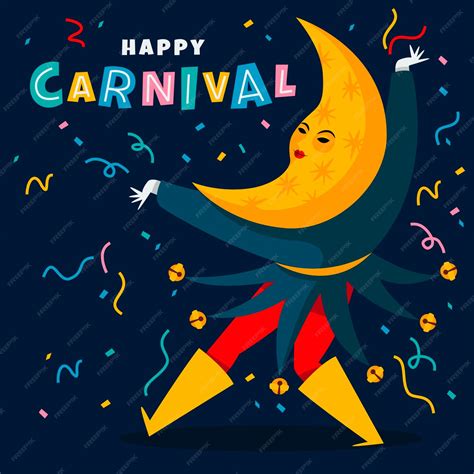 플랫 카니발 이벤트 그림 무료 벡터