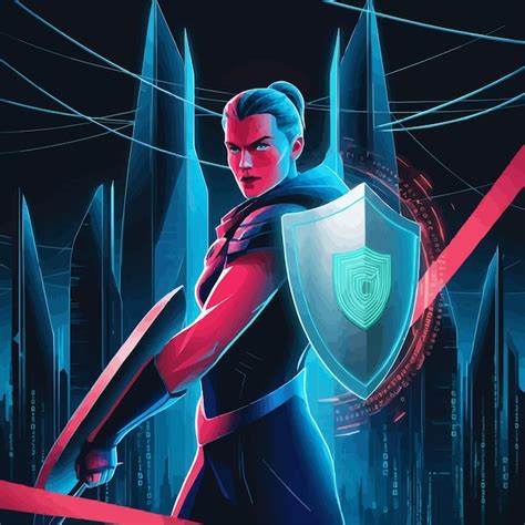 Cybersecurity Illustrations Vector Graphics Design Premium Ai Generated Vector