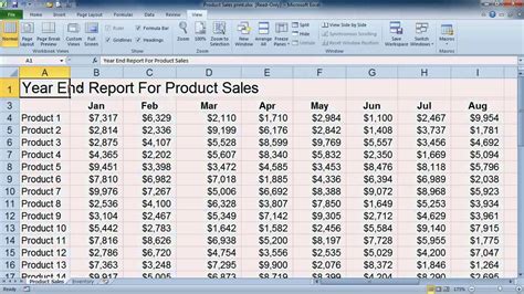 excel 2010 locking columns and rows youtube