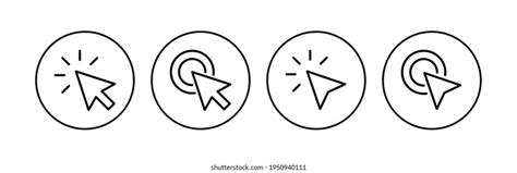 click icon set pointer arrow icon stock vector royalty free 1955469922 shutterstock