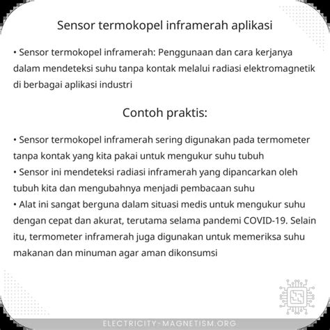 Sensor Termokopel Inframerah Aplikasi