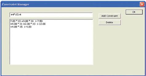 The Window Of Adding And Removing Constraints Download Scientific Diagram