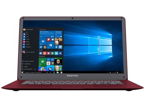 Notebook Positivo Motion Red Q 232A Intel Quad Core 2GB 32GB LED 14 Windows 10 Notebook E