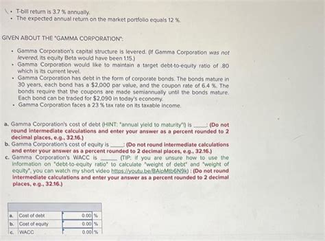 Solved T Bill Return Is 3 7 Annually The Expected Chegg Com