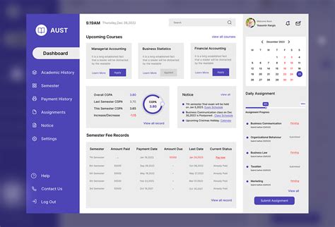 Student Dashboard Ui Design On Behance Student Dashboard Ui Design On Behance