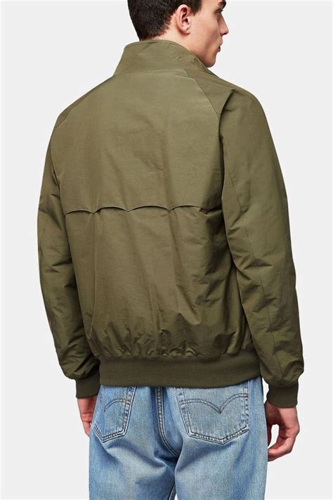 Baracuta G9 Classic Cotton Blend Harrington Jacket Army Green In 2024
