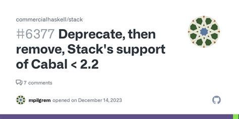 Deprecate Then Remove Stacks Support Of Cabal