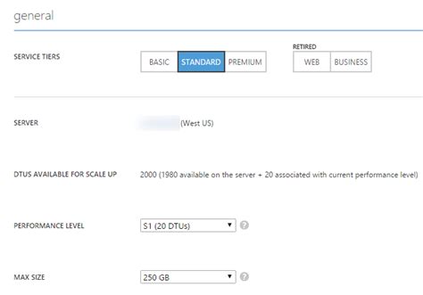 Azure Sql Database Upgrade S1 To S2 Error Design Limbo