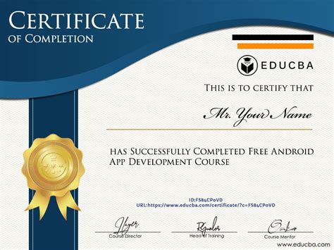 free android app development course 3 hours online certification