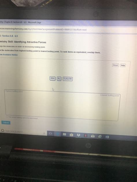 Solved Arrange The Molecules In Order Of Decreasing Boiling