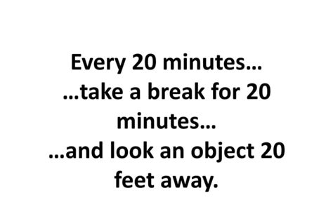 Reducing The Effects Of Computer Vision Syndrome Ppt