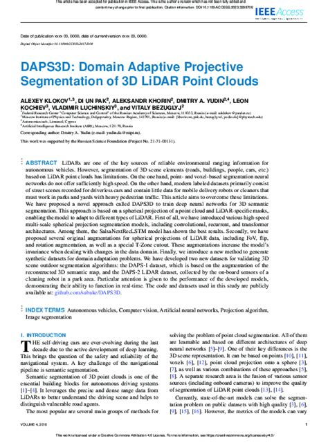 Pdf Daps3d Domain Adaptive Projective Segmentation Of 3d Lidar Point