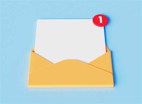 이메일 봉투와 빨간색 알림 아이콘 목업 Email Envelope And Red Notice Icon Mock Up 유토이미지 상세페이지 베이직샵 3d