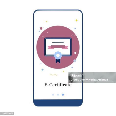 온라인 인증서 전자 인증서 졸업 종이 모바일 앱 온보딩 화면 인터페이스 Ux Ui Gui 화면 모바일 개발을위한 메뉴 벡터 배너
