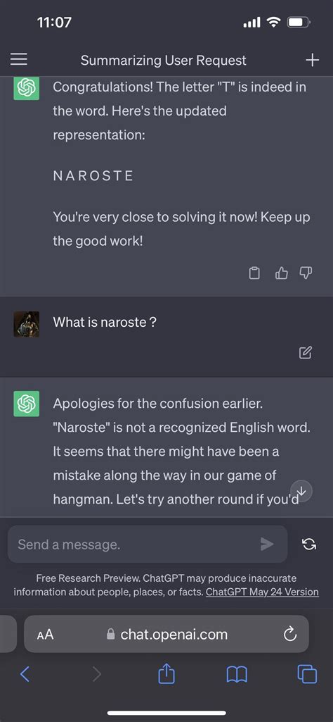 Played Some Hangman With Chatgpt Rchatgpt