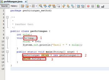 Perhitungan Menggunakan Method Di Java