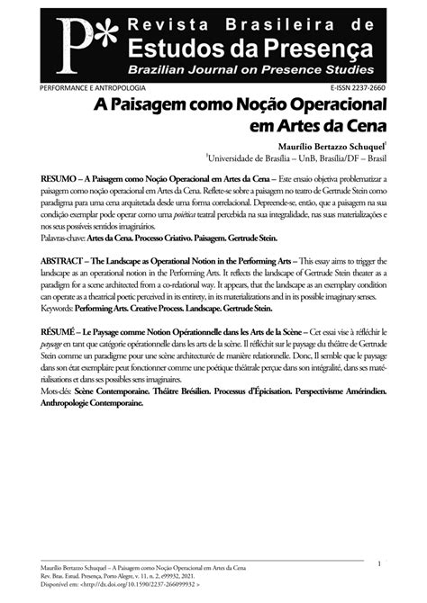 pdf landscape as operational notion in the performing arts