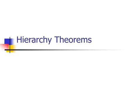 Ppt Hierarchy Theorems Powerpoint Presentation Free Download Id4762296