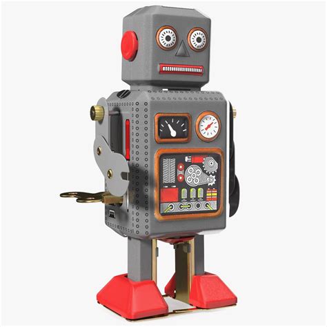 Tin Toy Retro Robot 3d Model 39 3ds Blend C4d Fbx Max Ma Lxo Obj Free3d