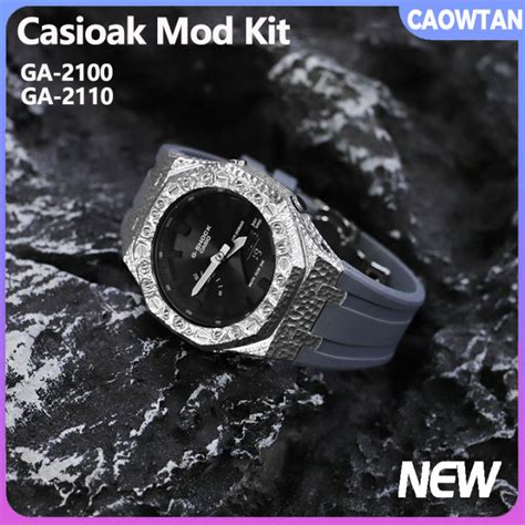 สำหรับ Casioak Mod Kit สายรัด Ga2100 กรอบจิตสำหรับ Ga 2110 Casio Ga 2100 G Shock ยางสายนาฬิกา