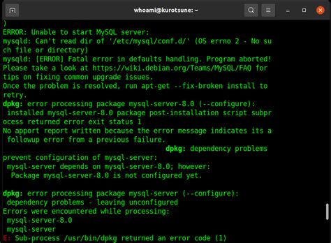 Cara Mengatasi Error Mysqld Can T Read Dir Of Etc Mysql Conf D OS Errno No Su Ch File