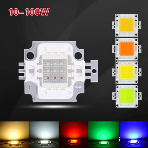 LED RGB Chip Light Bulbs DC 12V 10W High Power AC32 36V 20W 30W 50W 100W Integrated COB Led