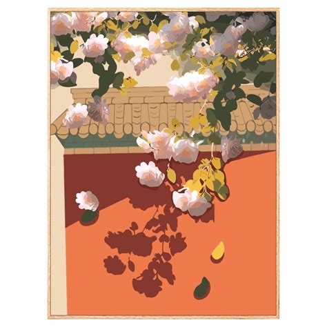 故宫山茶花数字油画diy填充水油彩手工绘画玫瑰花卉填涂色装饰画 虎窝淘