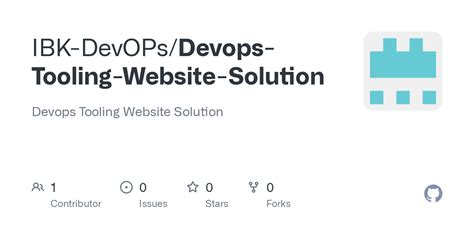Github Ibk Devopsdevops Tooling Website Solution Devops Tooling