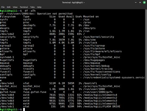 Show Mounted Partitions • Linux Tips