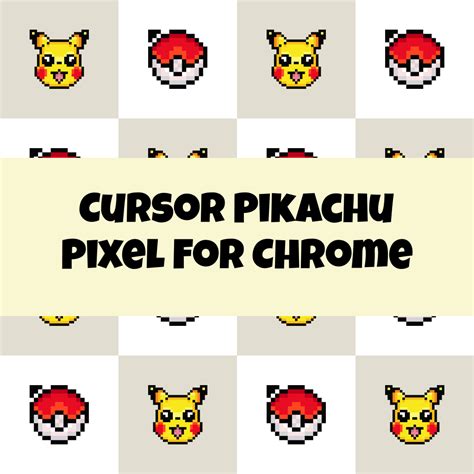 Custom Cursor Cursor Pikachu Pixel For Chrome Cursor Space