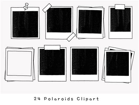 Polaroids Clipart Frames Clipart Frames Hand Drawn Frames Frame Doodle Polaroid Doodle