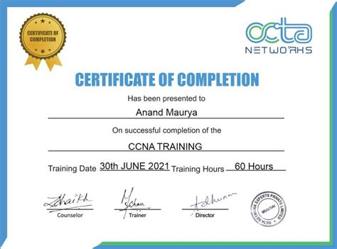 anand maurya on linkedin certificateofcompletion ccna octanetworks